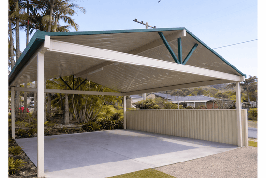 FreeStanding V-Line Gable 3.5 x 6m Patio Carport in Footings – Online ...